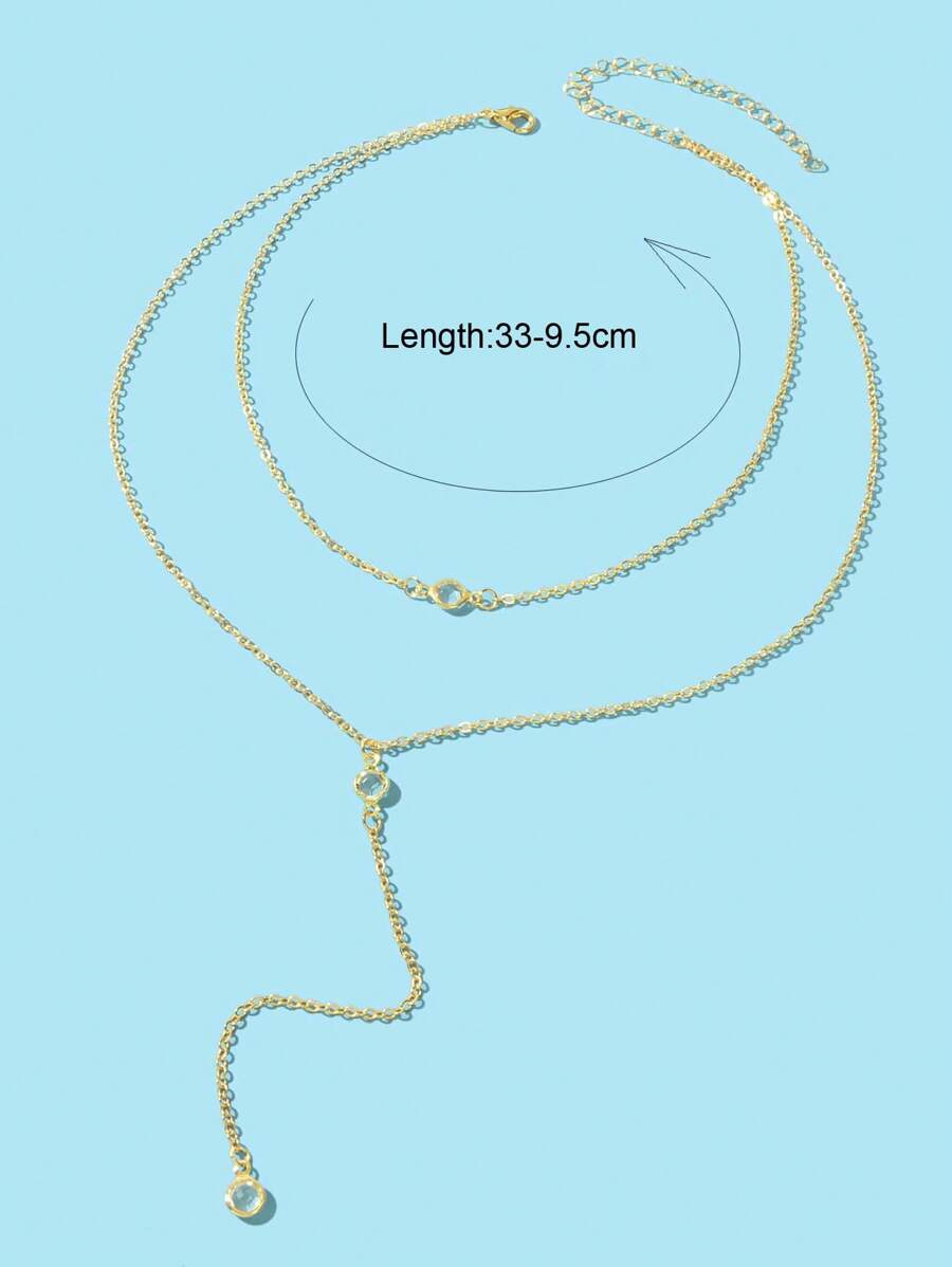 Rhinestone Decor Y Lariat Necklace | SHEIN USA