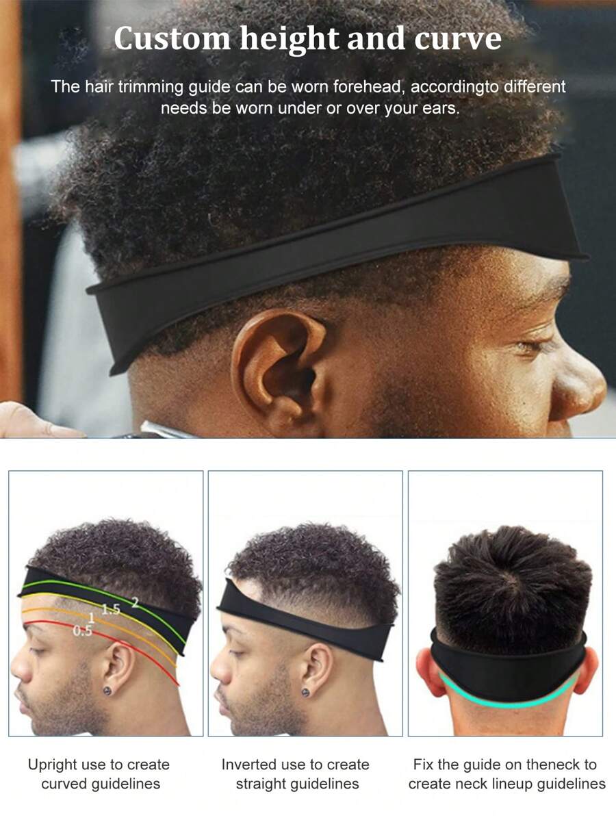 1pc Silicone Curved Hairdressing Headband, Elastic Adjustable Hair ...