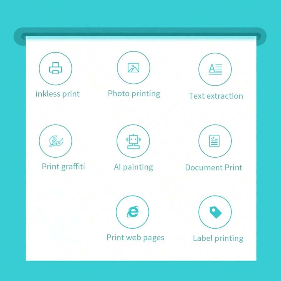 Mini Portable Printer Inkless Print Photo Graffiti OCR Text Extraction ...