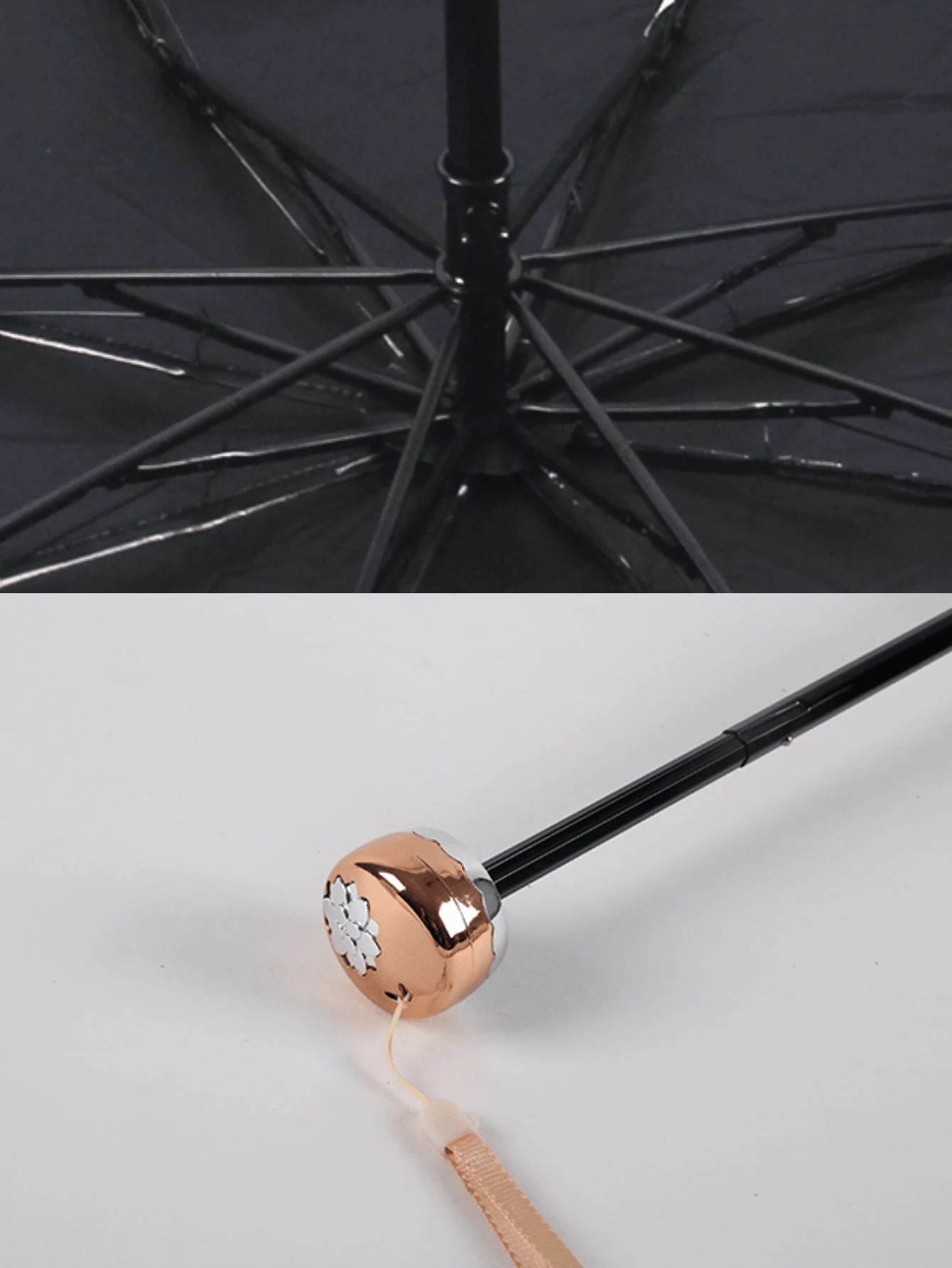 Two-Fold Small Parasol With Wooden Handle! National Trend, Romantic ...