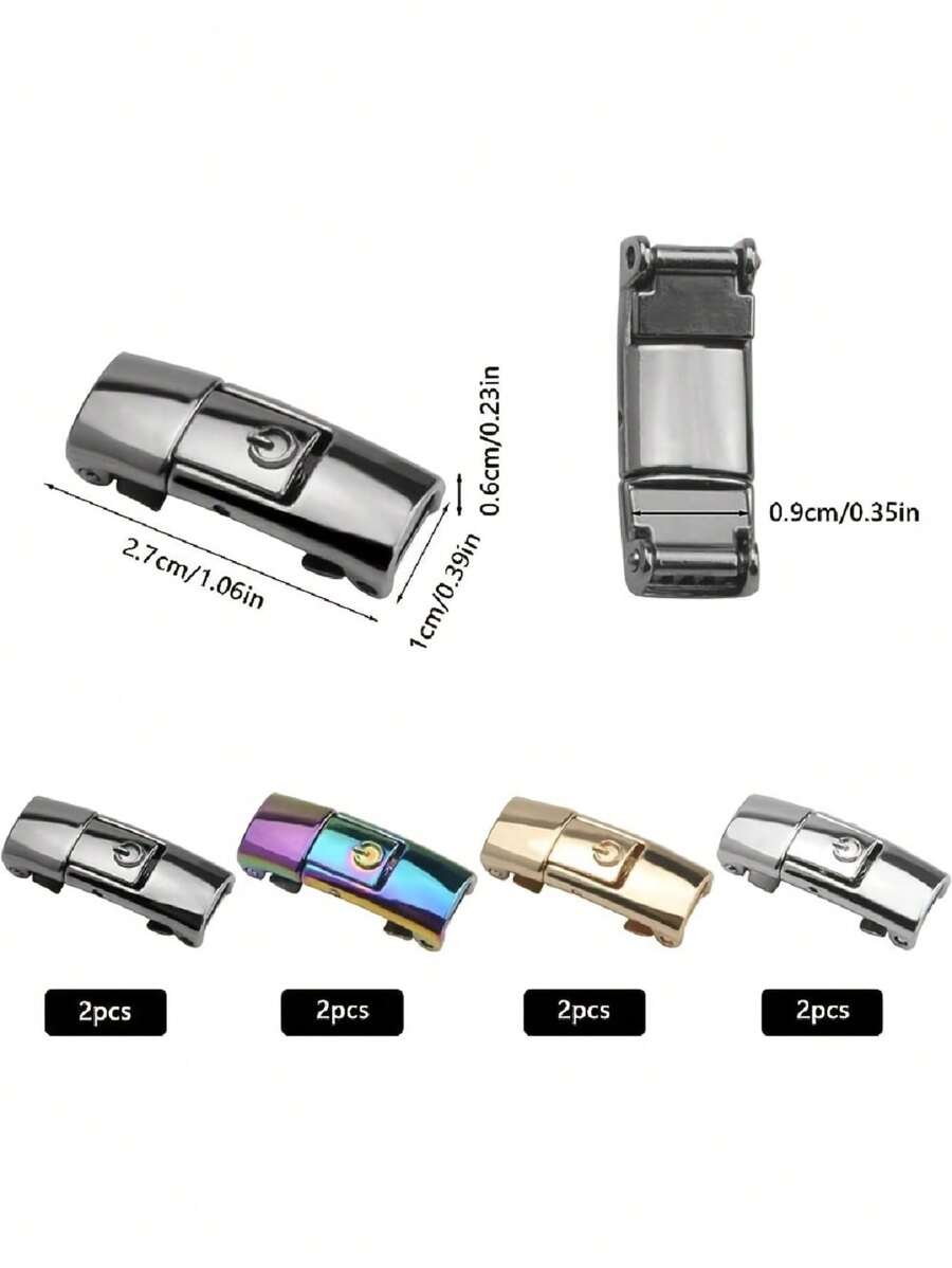 8pcs Shoe Lace Fasteners Shoelaces Without Tie With Metal Closure Lazy ...