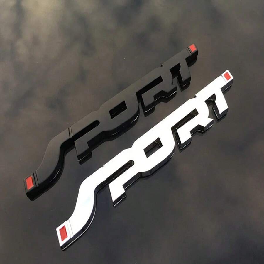 Modified SPORT Sports Logo 3D Solid Metal SPORT English Body Stickers ...