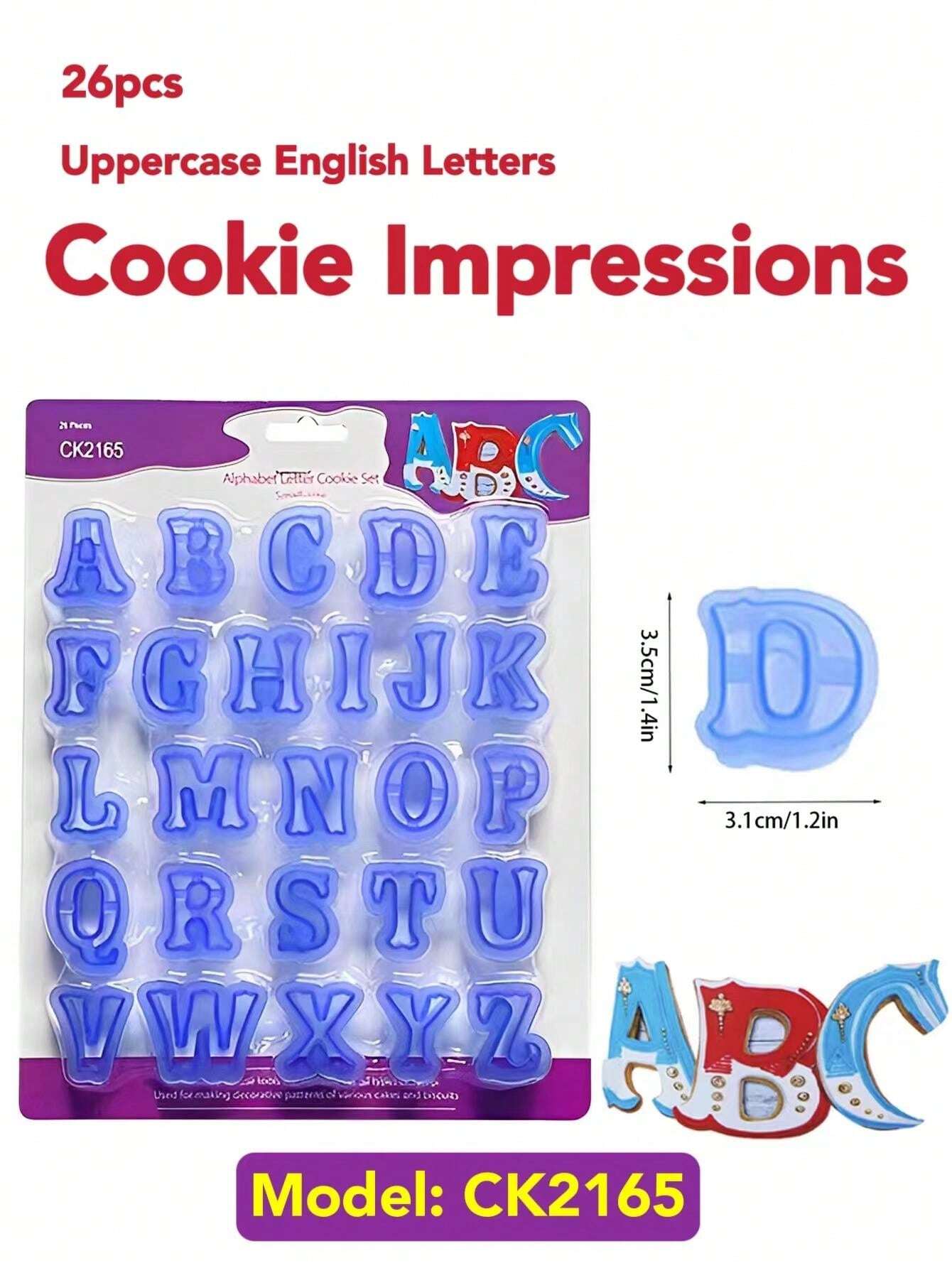 Uppercase And Lowercase English Letters And Numbers Cake Cutting Molds ...