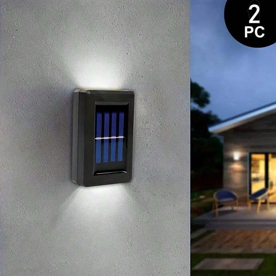 2 pezzi Luci da parete solari, illuminazione a luce diretta e indiretta ...