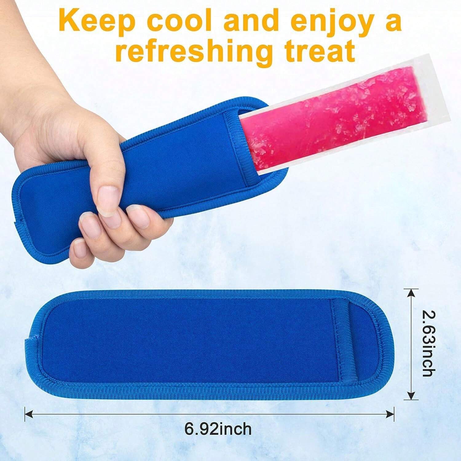 Reusable Popsicles Frozen Bags Ice Pop Stick Sleeves, Durable Popsicles ...