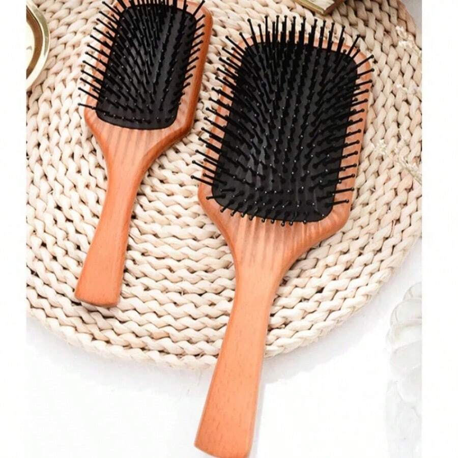 Olid Wood Air Cushion Airbag Hair Beauty Wooden Comb Straight Hair ...