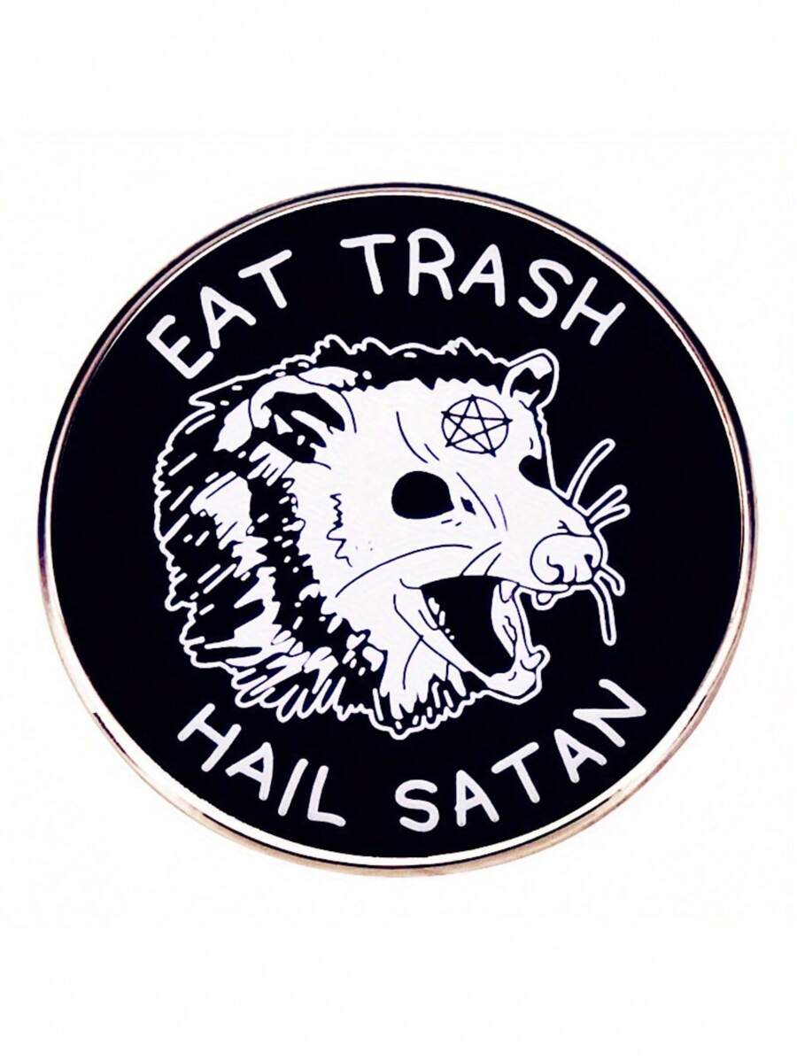Funny Satan Devil Brooch With Trash-Loving Satanic Rat Badge Cartoon ...