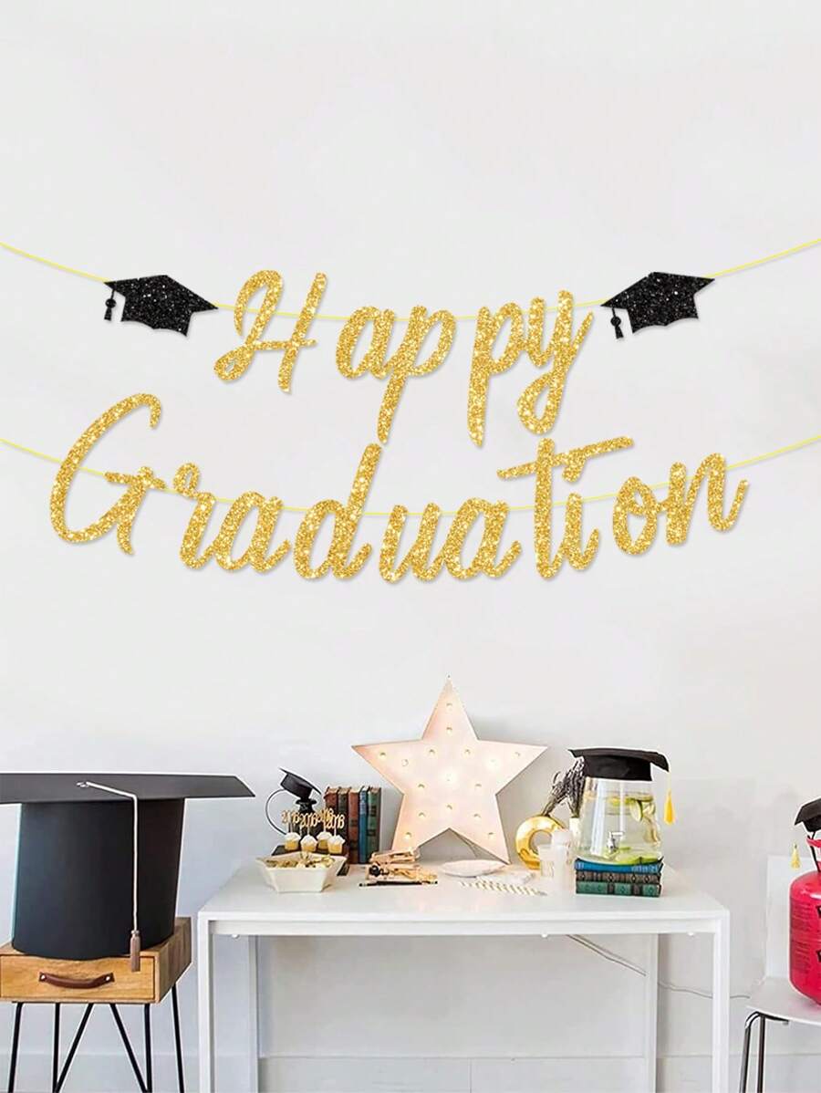 1pc HAPPY GRADUATION Banner For Graduation Ceremony Decoration And ...