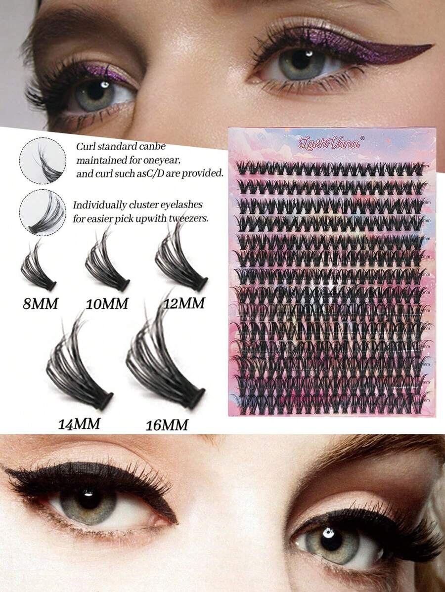 4pcs Lash Extension Kit 280Pcs Lash Clusters DIY Individual Lashes ...