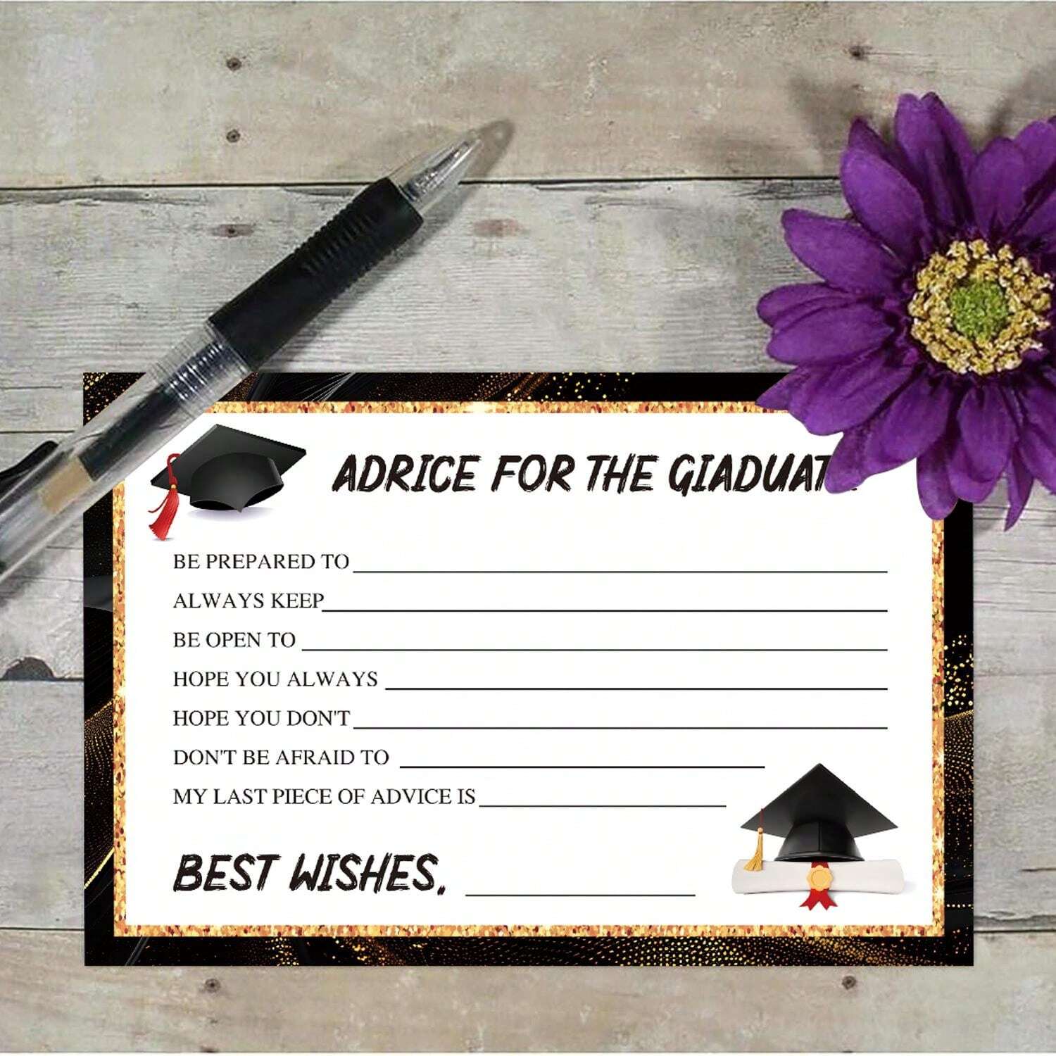 (5Pcs) 2024 Graduation Advice Cards For The Graduate | Graduation ...