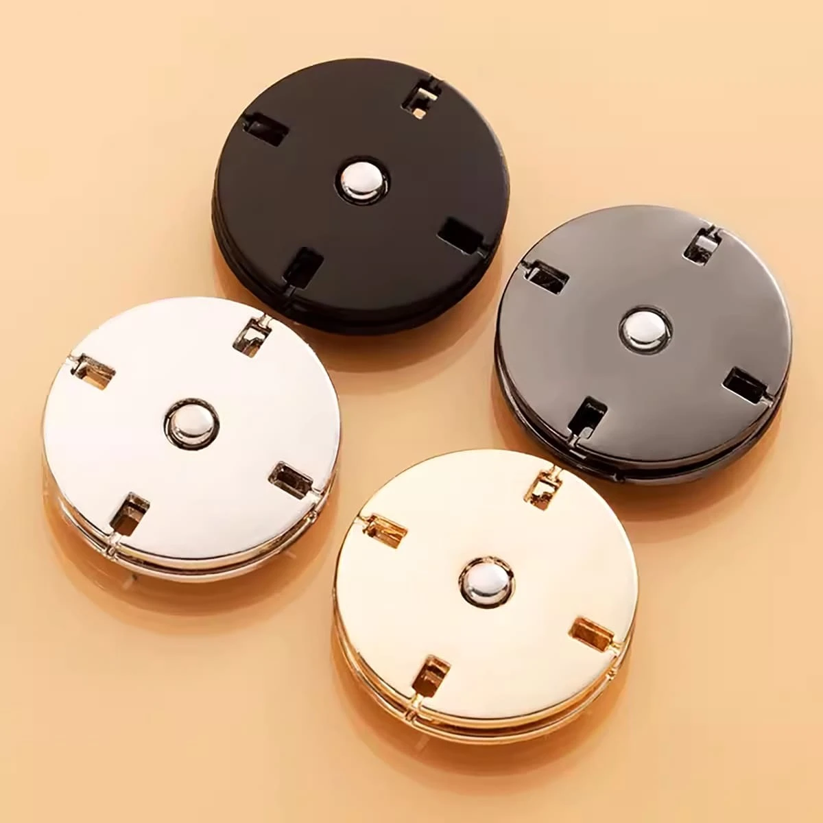 6 Pairs Of Metal Hand-Stitched Buttons, Round Concealed Buttons, Coat ...