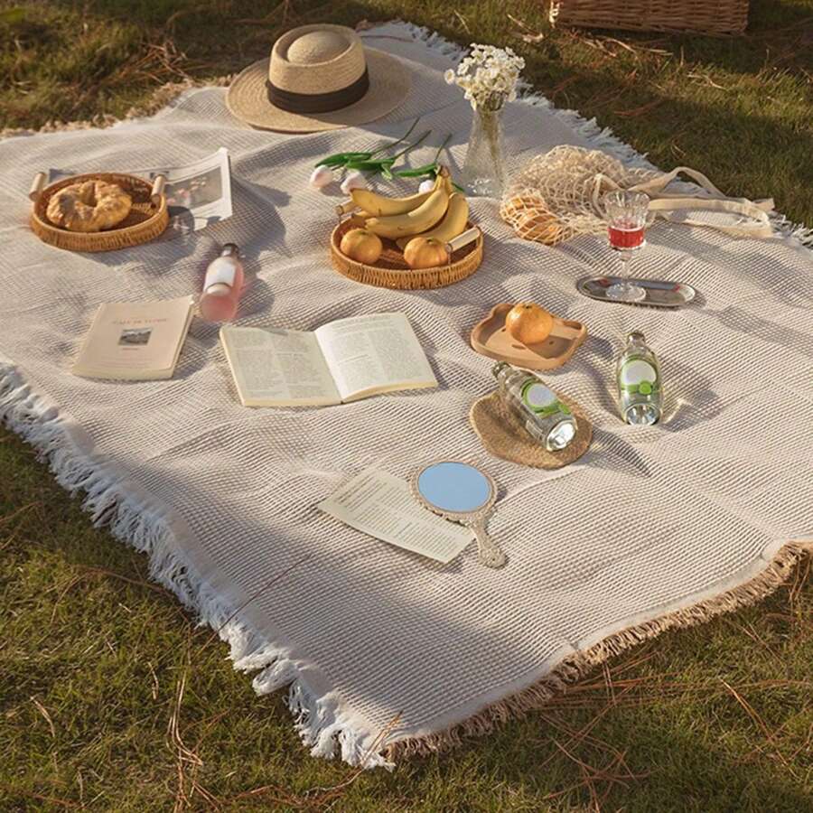 1 Piece Of Plaid Pattern Picnic Mat (180cmx180cm), Suitable For Outdoor ...