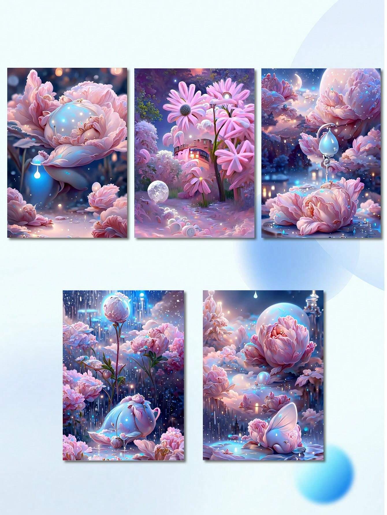 Diamond Painting Kit Handmade DIY Flower Series Diamond Art Sticker Art ...