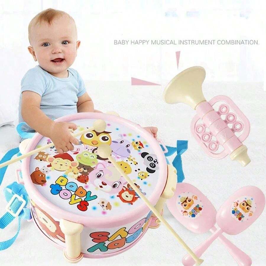 New Kids Drum Set Toy, Percussion Musical Instrument For Early Learning ...