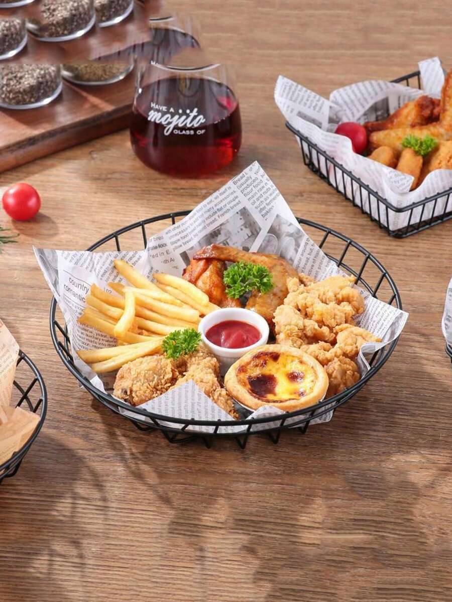 Iron Chips Basket, Snack Basket, Fried Chicken Basket Fried Food Plate ...