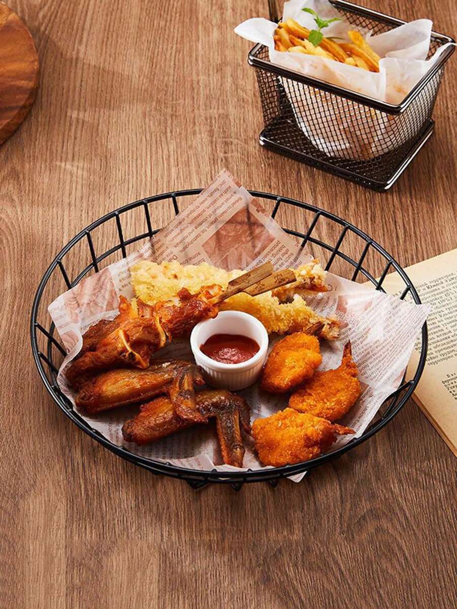 Iron Chips Basket, Snack Basket, Fried Chicken Basket Fried Food Plate ...