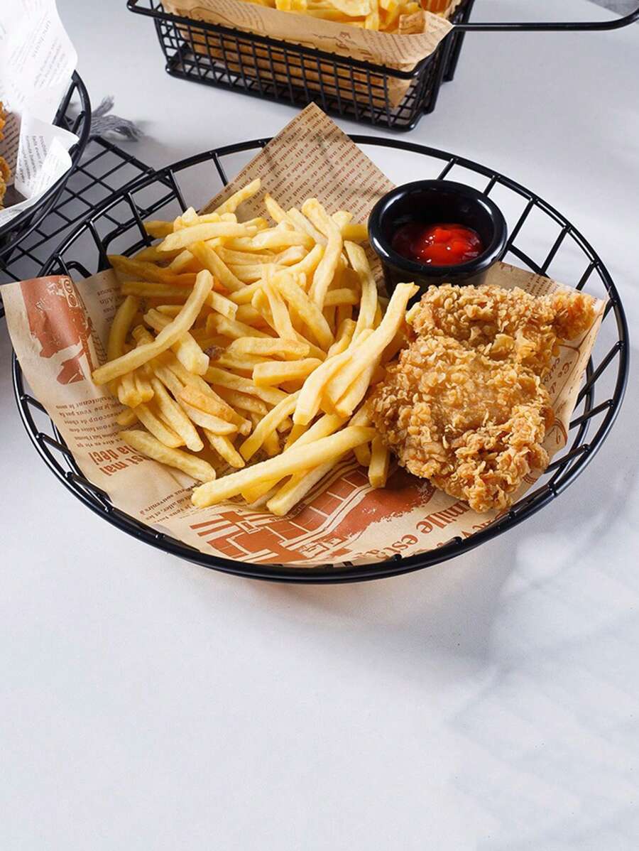 Iron Chips Basket, Snack Basket, Fried Chicken Basket Fried Food Plate ...