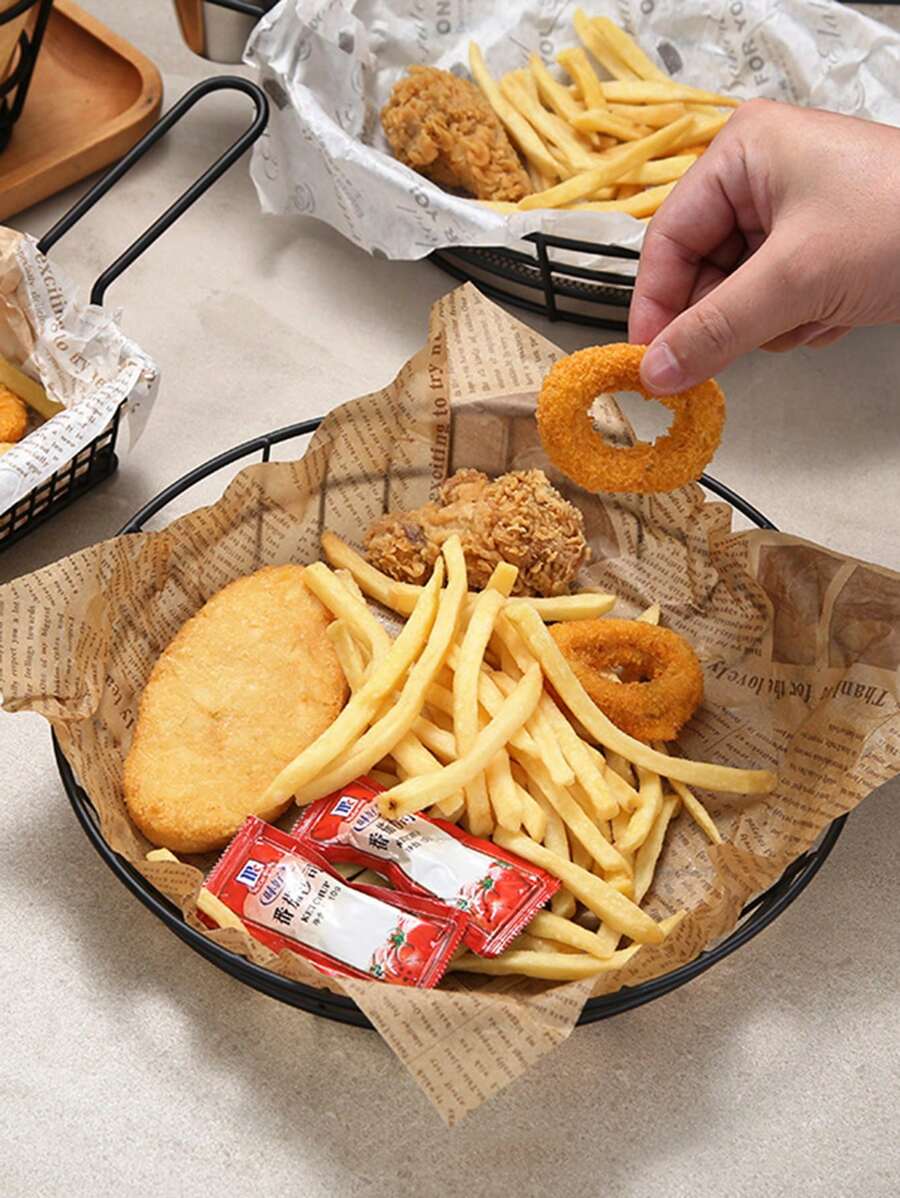 Iron Chips Basket, Snack Basket, Fried Chicken Basket Fried Food Plate ...