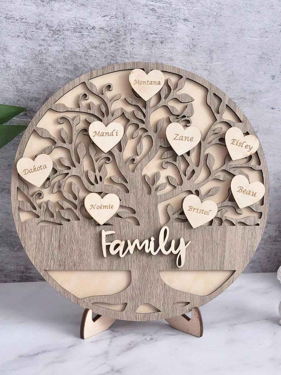 1Pc DIY Personalized Grandkids Wood Display Sign For Home Table Decor ...