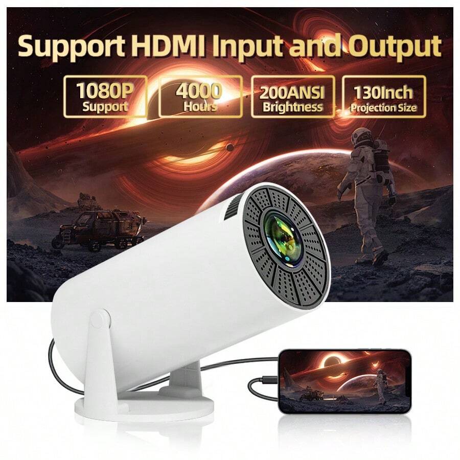 1080p HD Projector, Supports HDMI Input/Output, Multiple Device ...