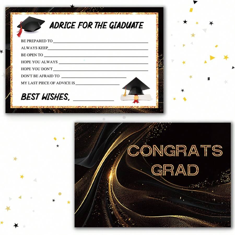 (5Pcs) 2024 Graduation Advice Cards For The Graduate | Graduation ...