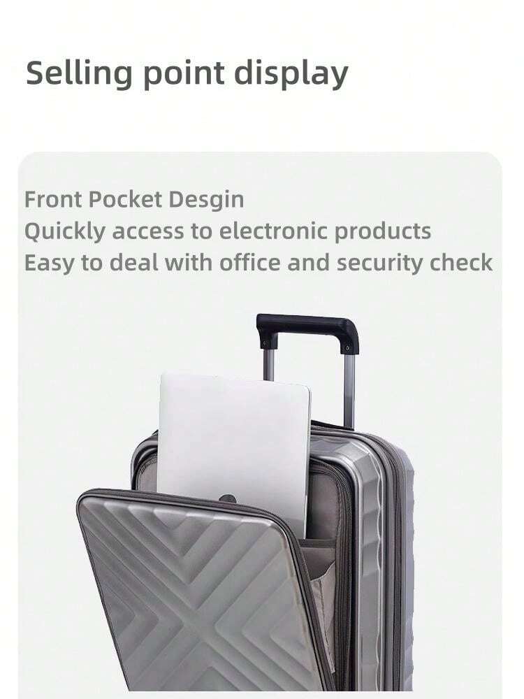 20-Inch Front-Opening Computer Baggage Business Carry-On Luggage With ...