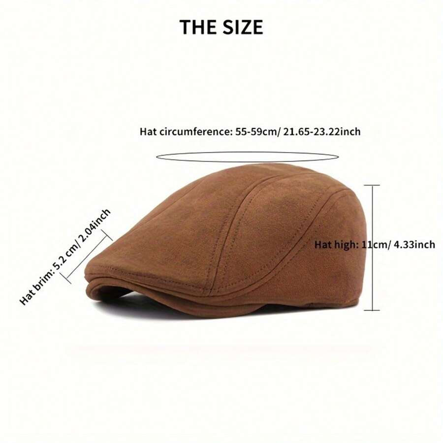 Minimalist Suede Flat Cap Classic Beret For Men And Women Spring Autumn ...