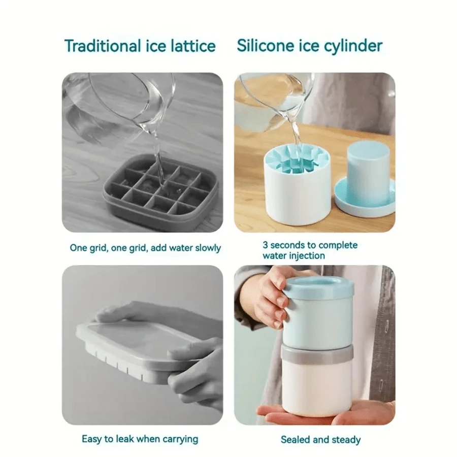 1 Piece, Use This Easy To Release Silicone Ice Cube Mold To Create ...