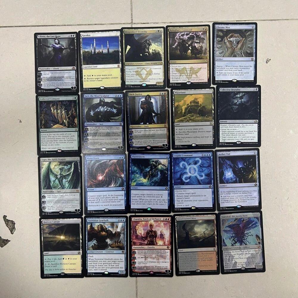 New 56PCS MTG Proxy Blue Core Paper And Holographic Cards, All Rare And ...