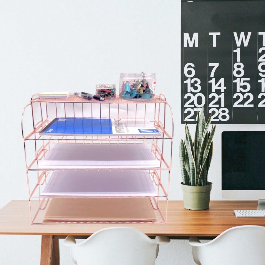 Stackable Letter Tray-Desk File Organizer-Desk File Rack Stackable ...