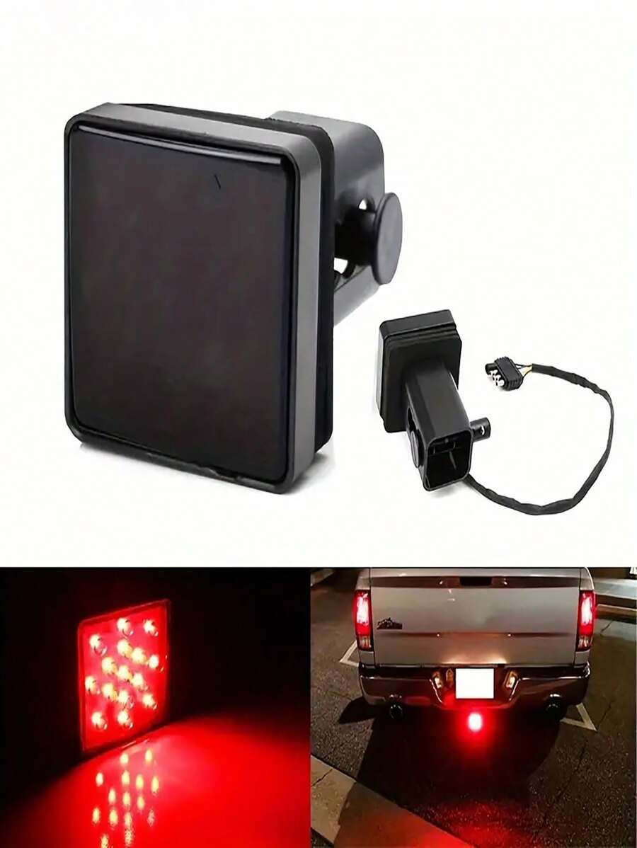 Smoked Lens Red 15-LED Tow Hitch Receiver Brake Tail LightW/Strobe ...