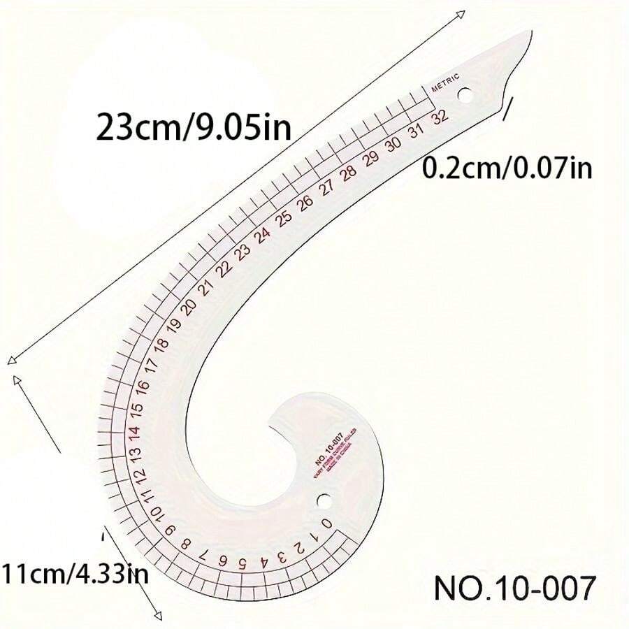 1pc 10-006 Tailor's Measurement Ruler, Garment Model And Drawing Ruler ...