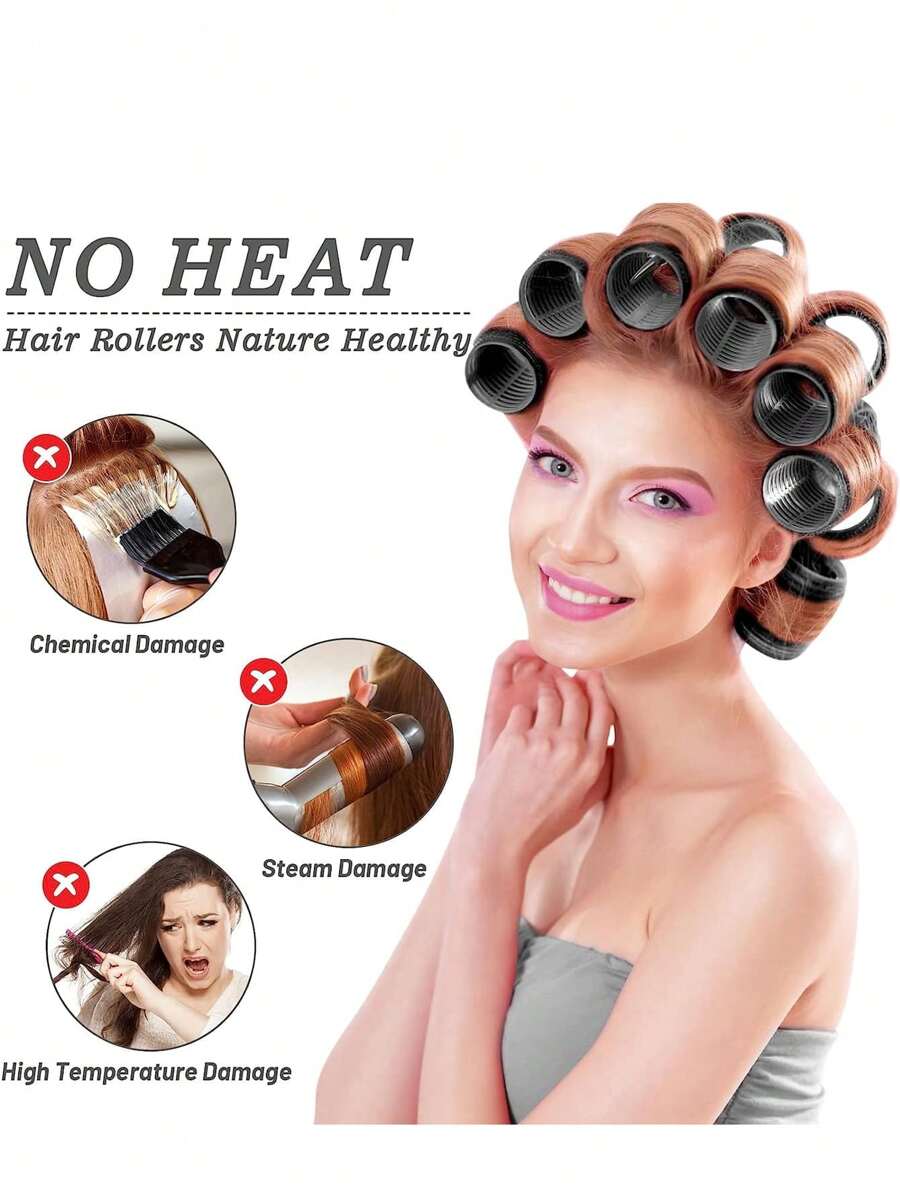 36pcs Self-Adhesive Hair Rollers Set For Different Hair Lengths ...