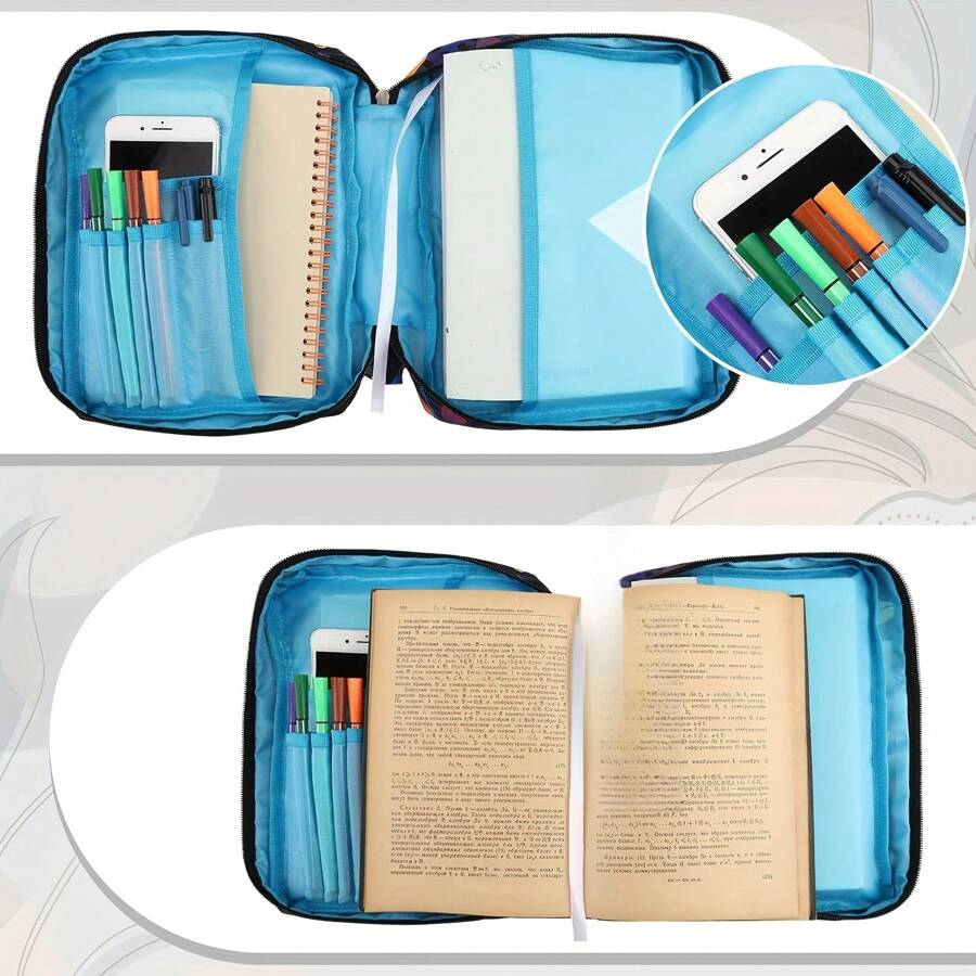 Bible Cover, Floral Bible Case With Handle & Pocket, Bible Book Case ...