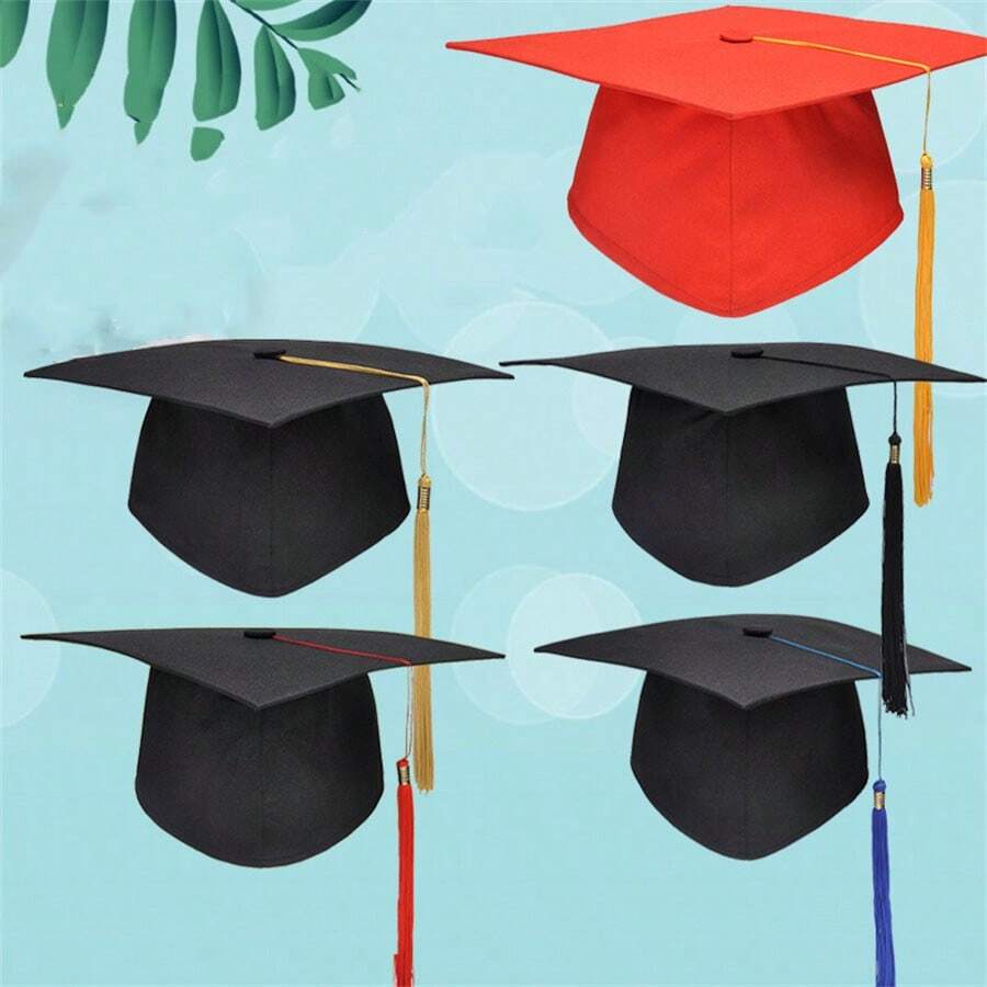1pc Graduation Cap Bachelor & Doctor Hat Adjustable Adult University ...