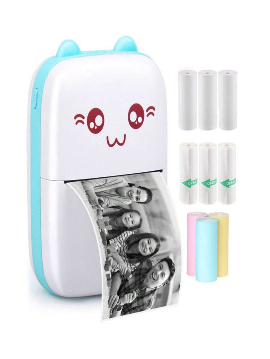 One Pack Of Mini Printers Student Stickers Portable Bluetooth Photo ...