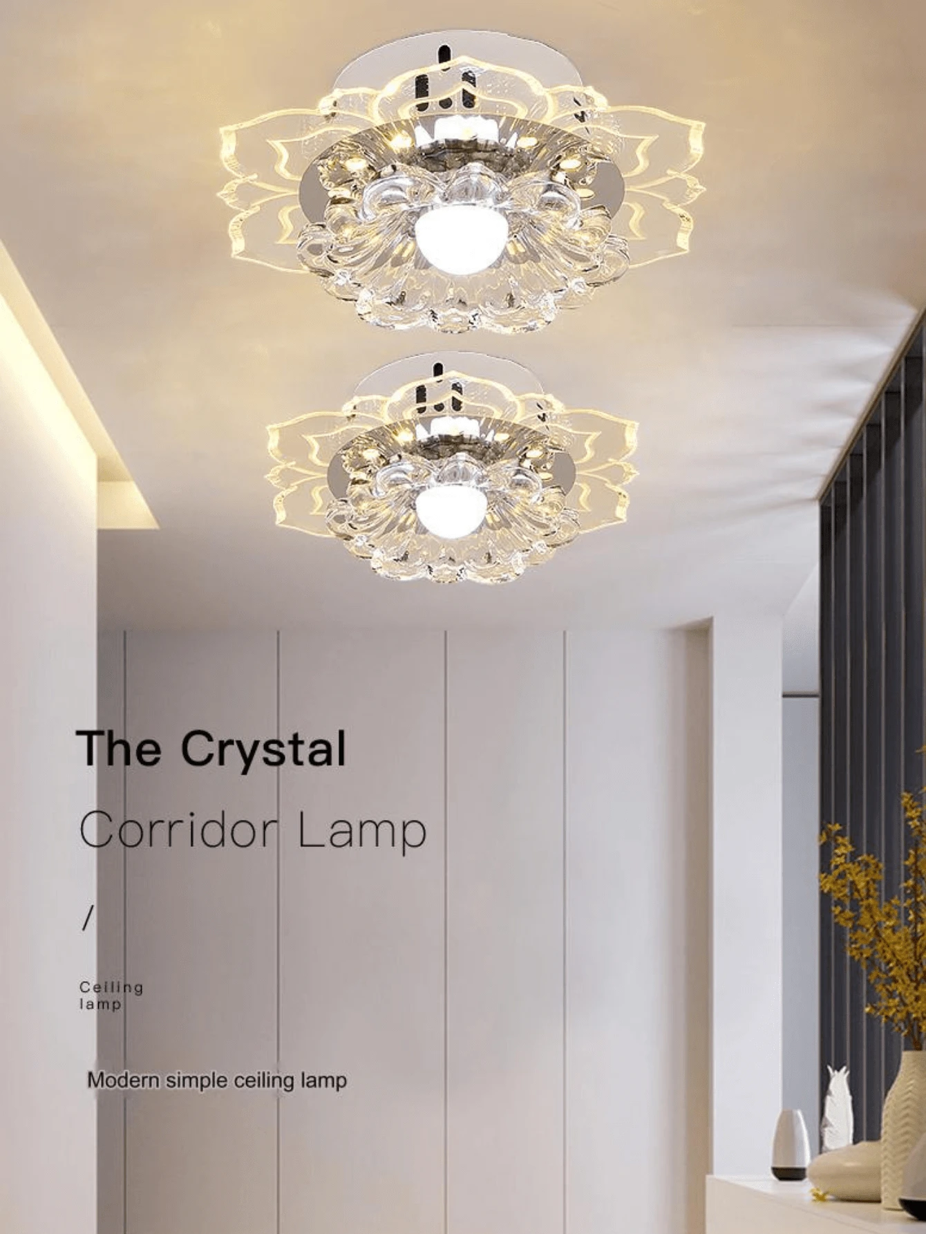Recessed Crystal LED Downlight, Surface Mounted Ceiling Lighting ...