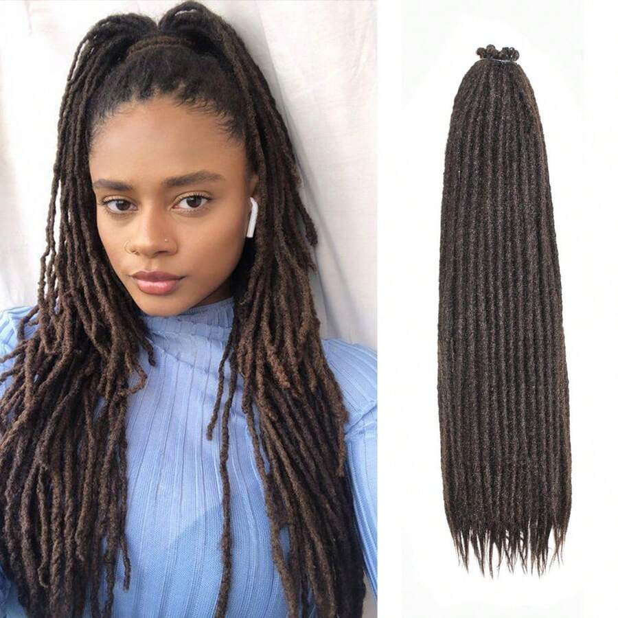22 Inch Dreadlocks Extensions Goddess Locs Crochet Hair For Women 10 ...