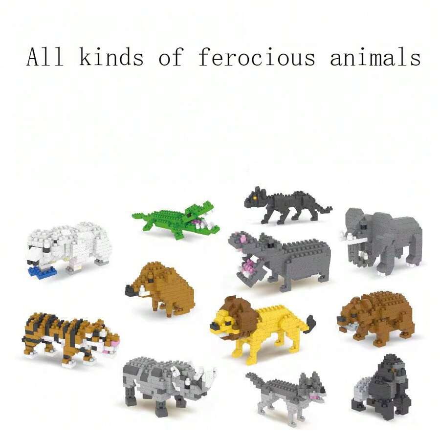 Cartoon Pet Animal Bagged Building Blocks Toy Assembly Decoration Small ...