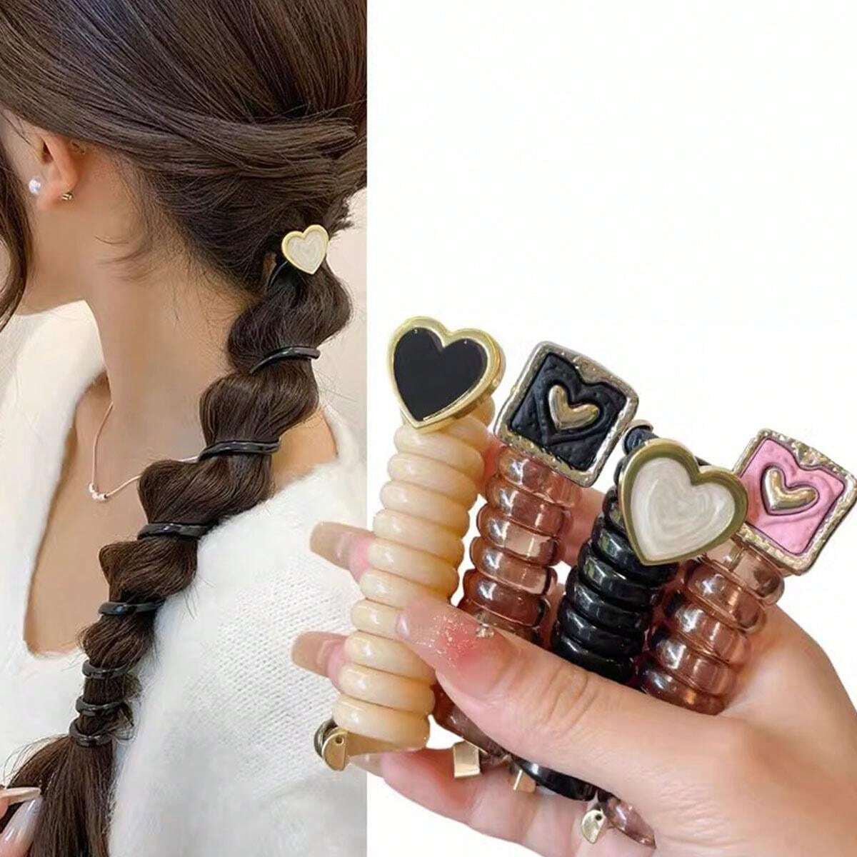 Exquisite Straight Telephone Wire Hair Circles For Women's 2024 New ...