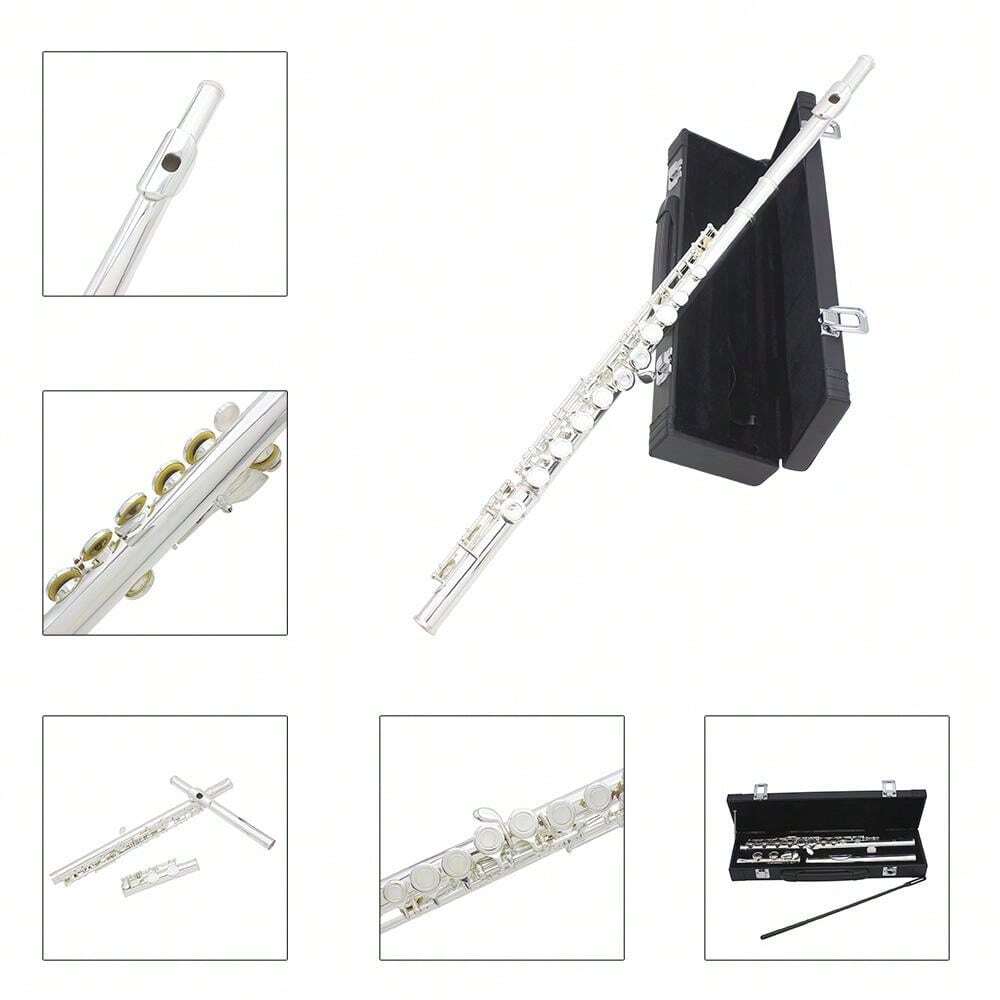 C Key 16 Holes Open/Closed Dual-Use Flute With E Key 17 Holes ...