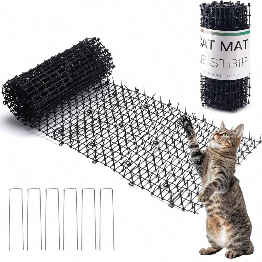 8.2 FT Cat Scat Mat For Cats, Black Cat Spike Mat, Deterrent Mats ...