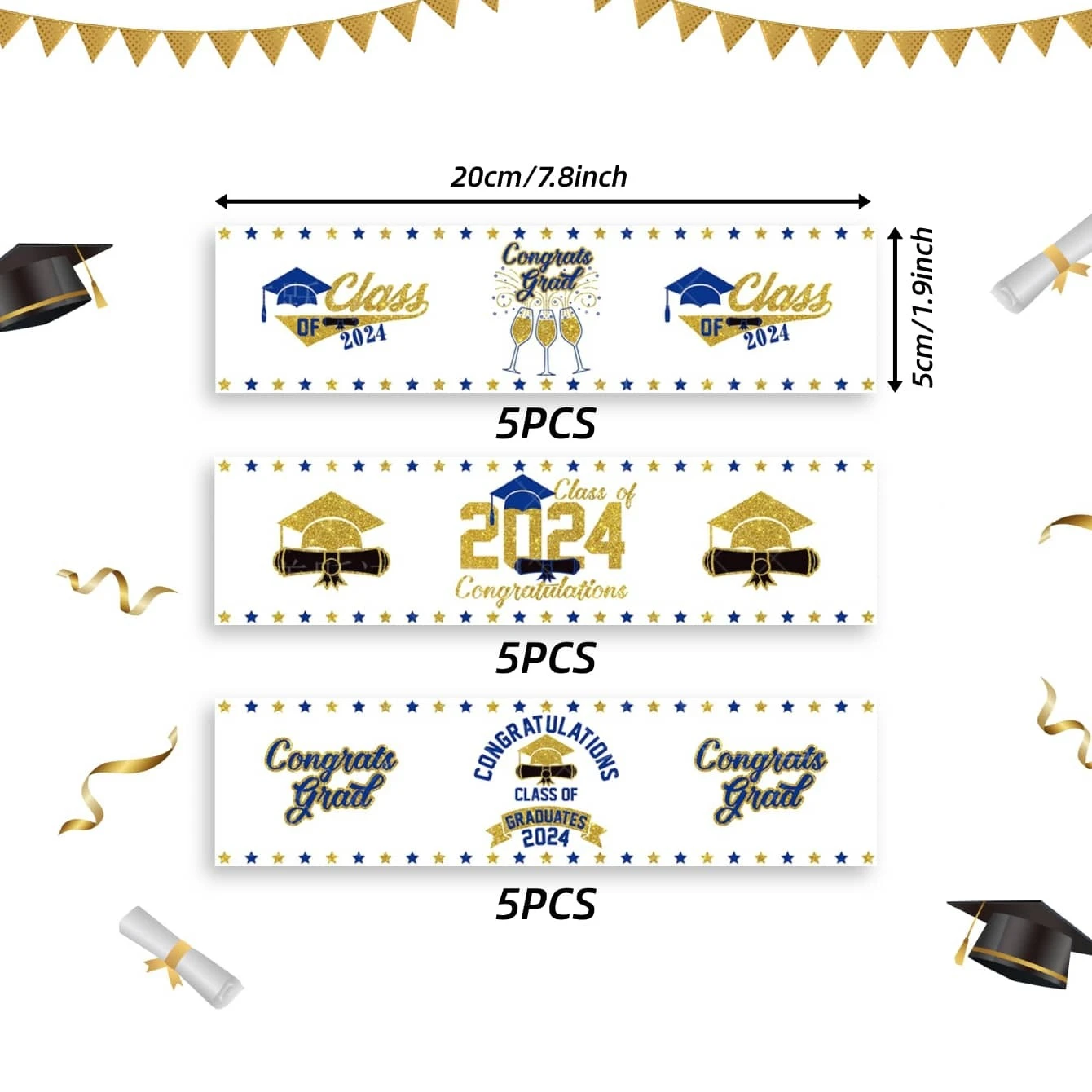 15pcs Graduation Water Bottle Labels, Graduation Decorations Stickers ...