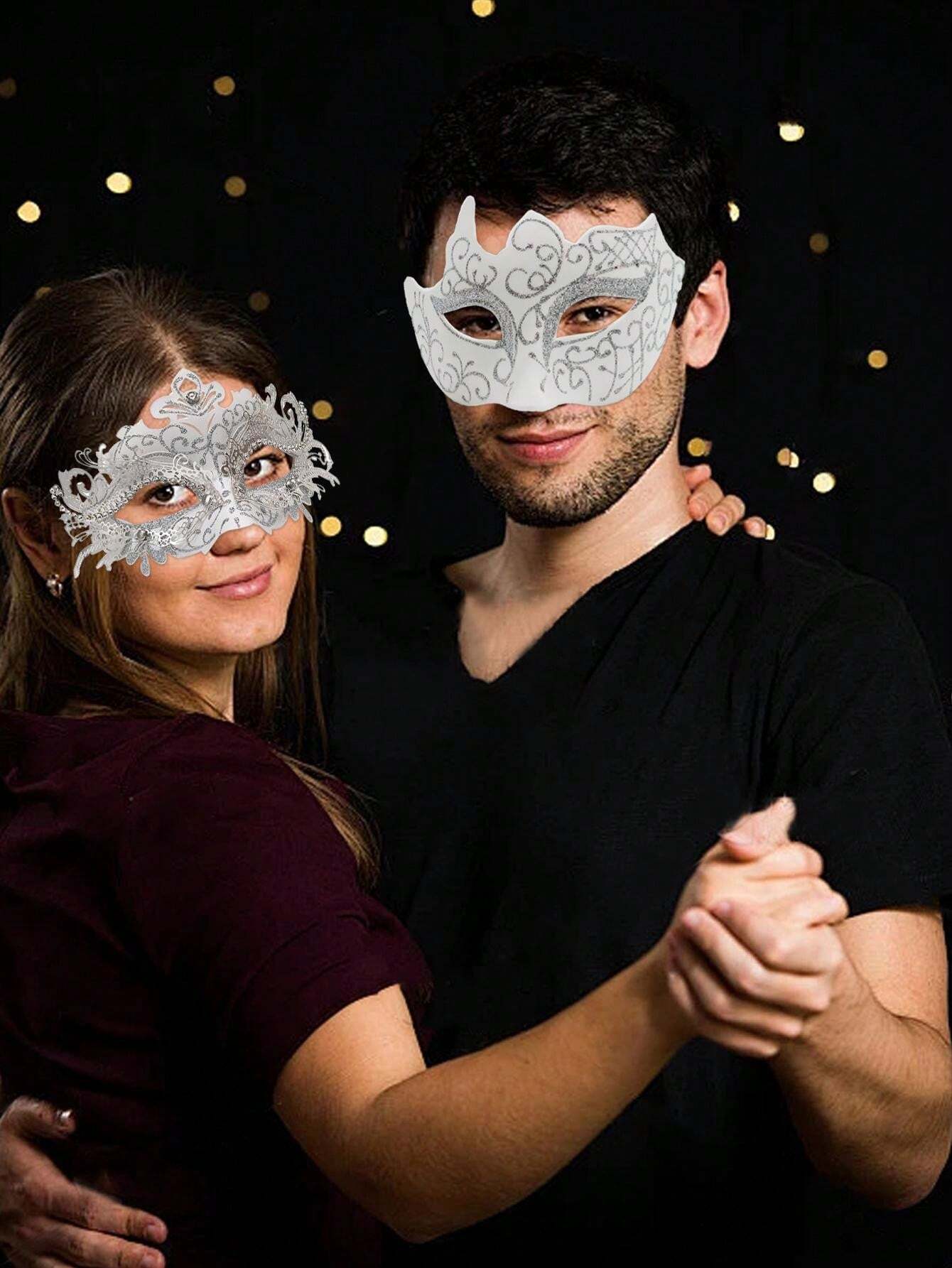 20s Couple Makeup Dance Party Metal Mask Venice Mysterious Wild Party ...