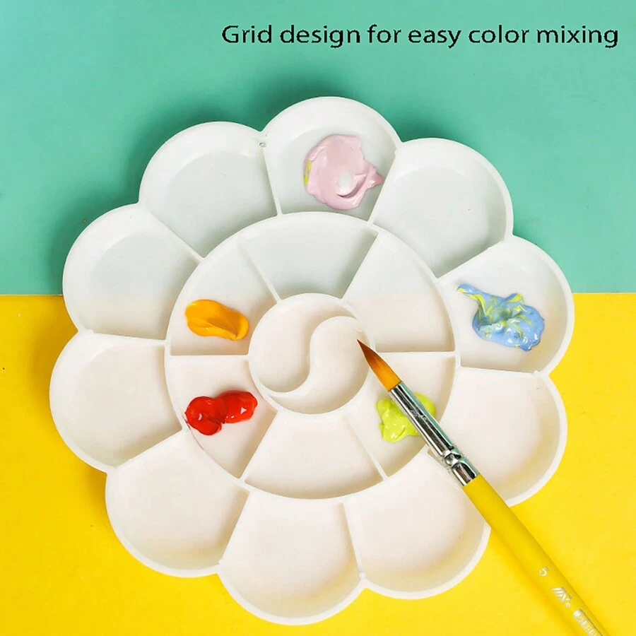 Plum-Shaped Multi-Color Palette For Acrylic And Watercolor Paints, Art ...