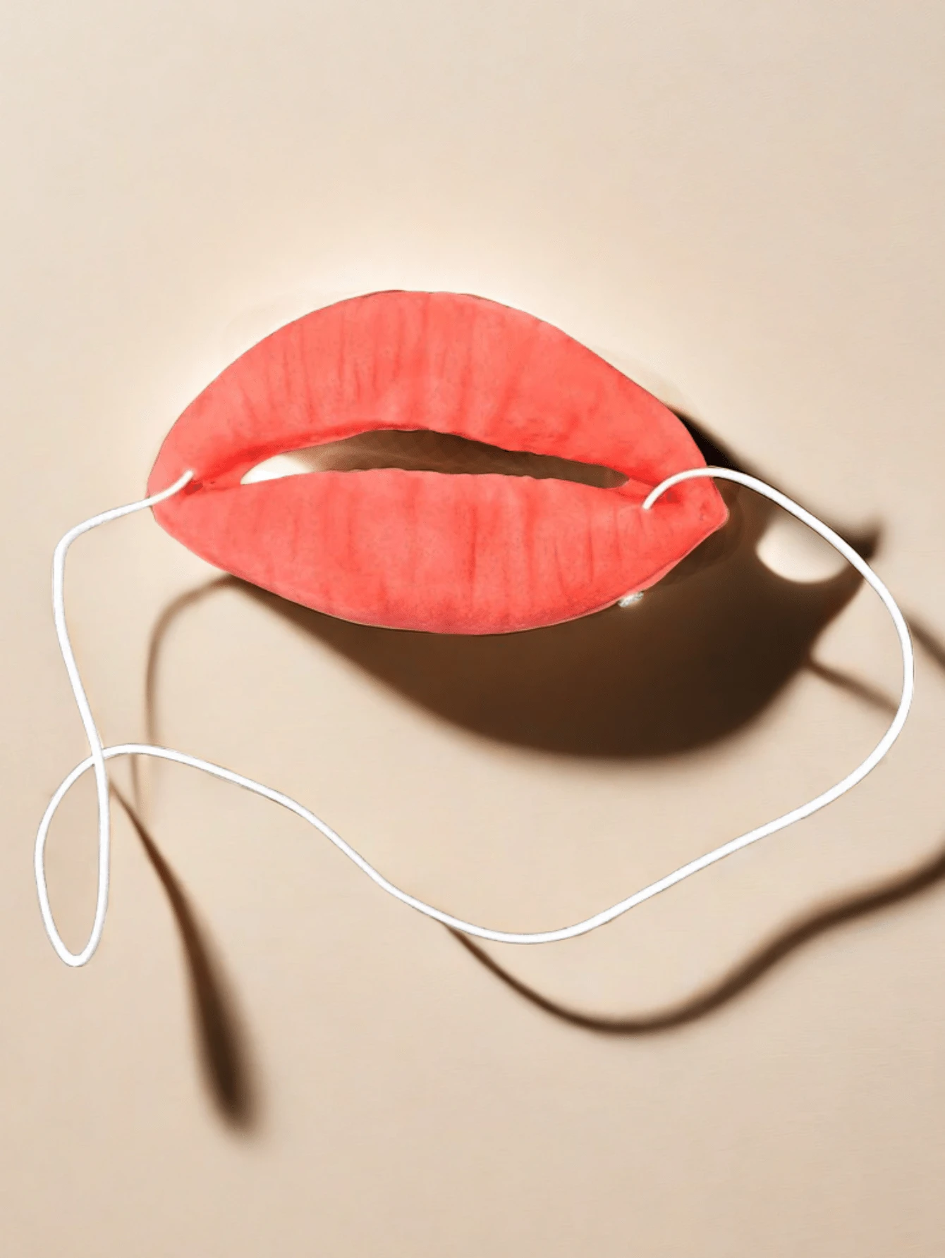 Red Big Mouth Sausage Lips Novelty Face Mask For Stage Performance ...