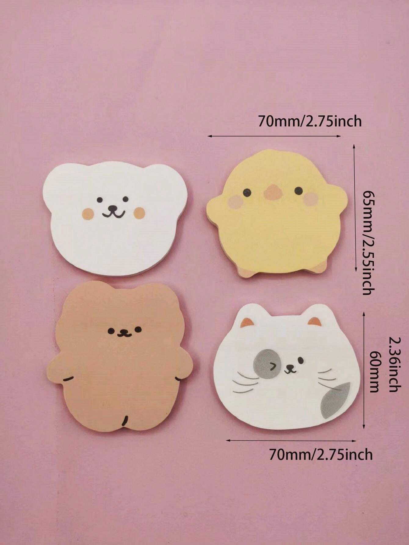 Cartoon Animal Shape Sticky Notes Randomly 1 This Student's First ...
