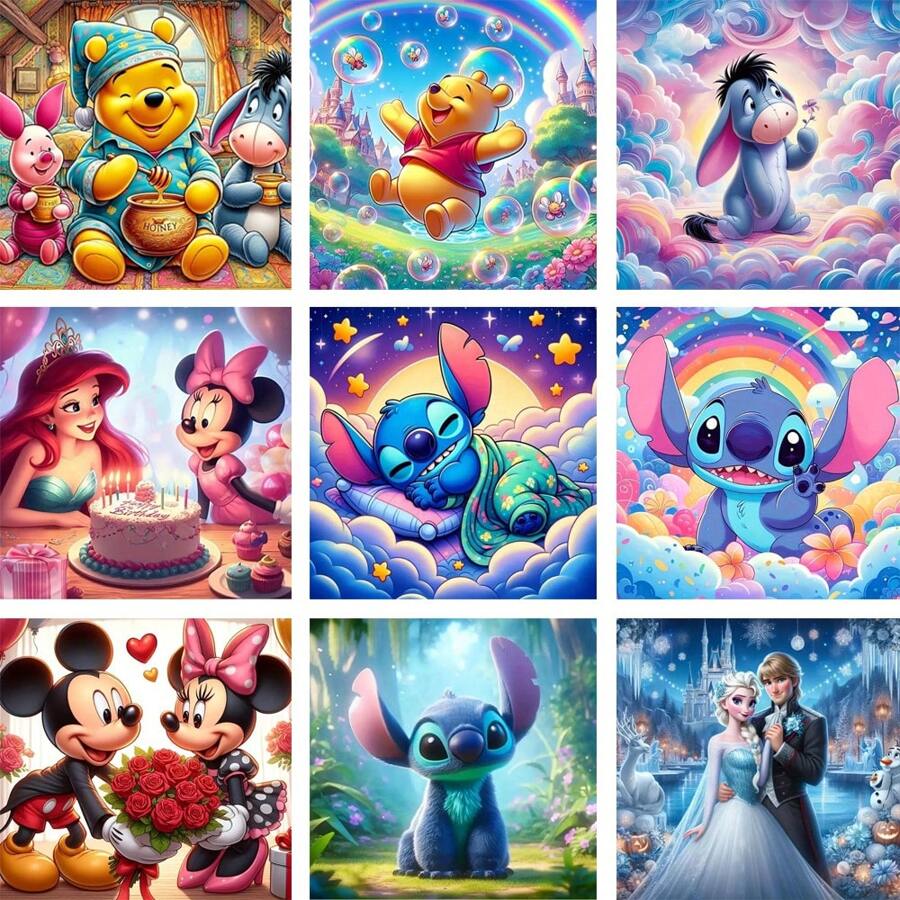1 Stück Stitch 5D Diy Diamond Art Painting Kit, Cartoon Anime Figuren ...