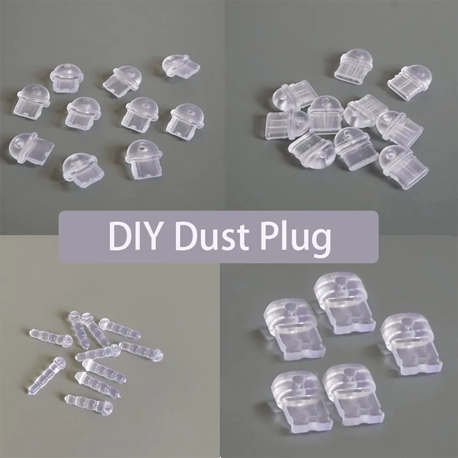 30pcs DIY Anti Dust Plug Transparent Charge Port Dust Plug Smartphone ...