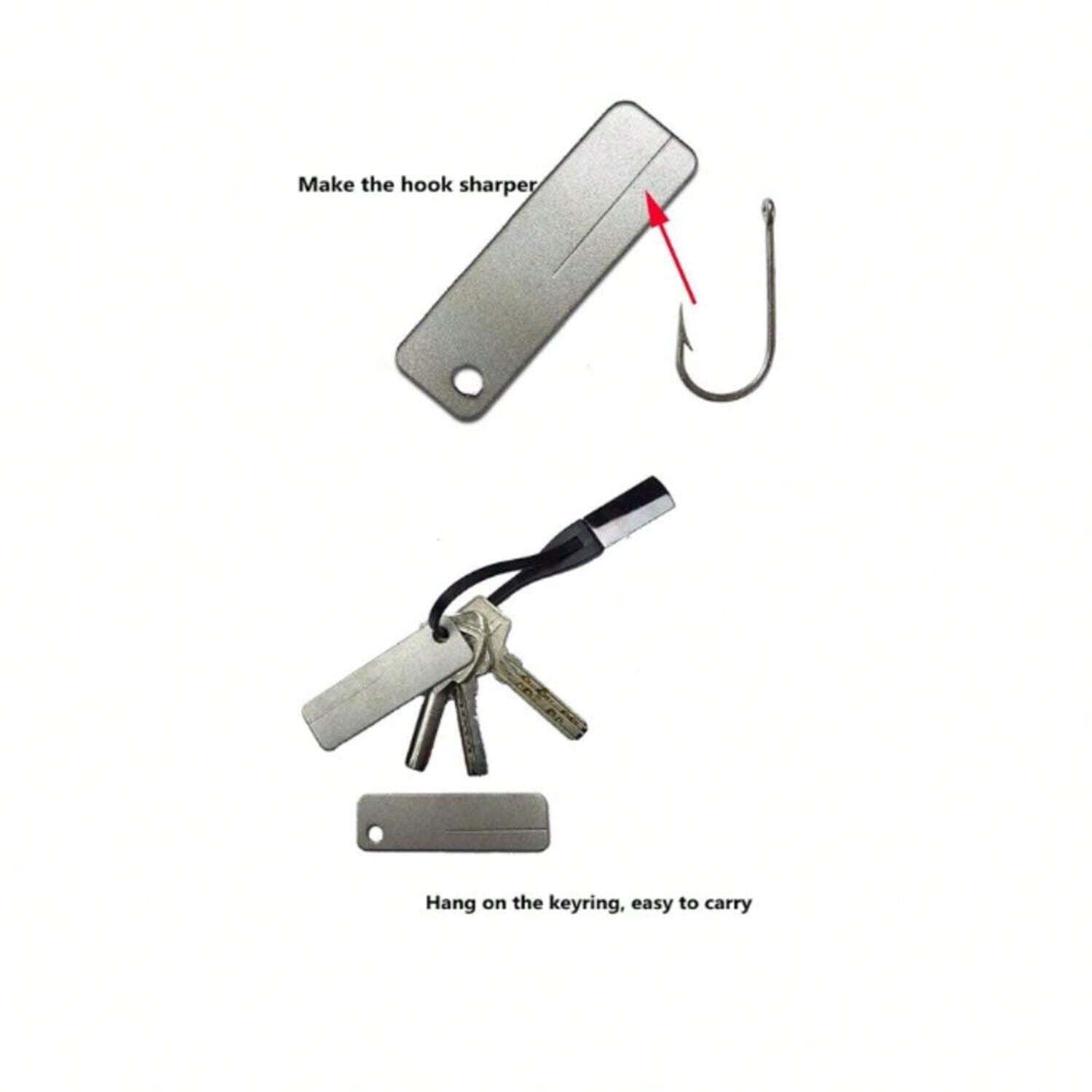 1 Pieces Fishing Hook Sharpener Though Hook Files Anglers Vest Pack ...